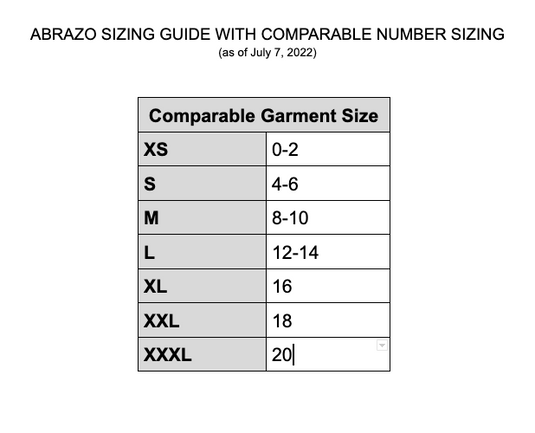 Size Chart – Abrazo Style Shop